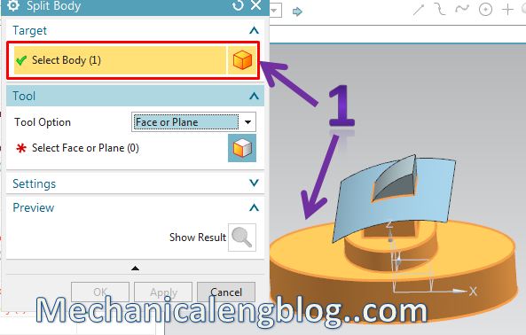 siemens nx tutorial how to use split body command - Mechanicaleng blog