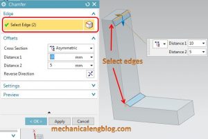 Siemens nx how to use chamfer command - Mechanicaleng blog