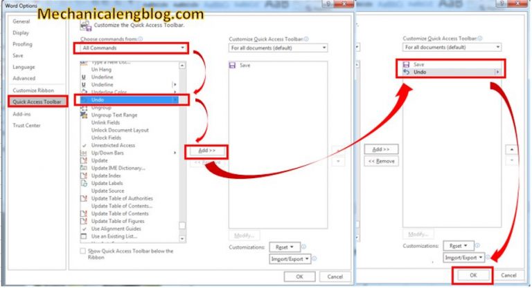 How to increase undo history times in word? - Mechanicaleng blog
