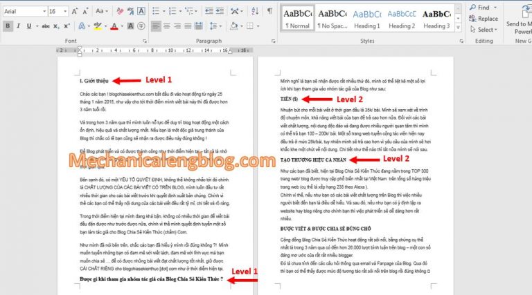 How to create a table of contents in Word - Mechanicaleng blog