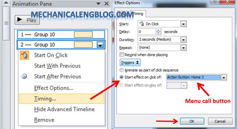 Create a menu in PowerPoint by Hyperlink - Mechanicaleng blog