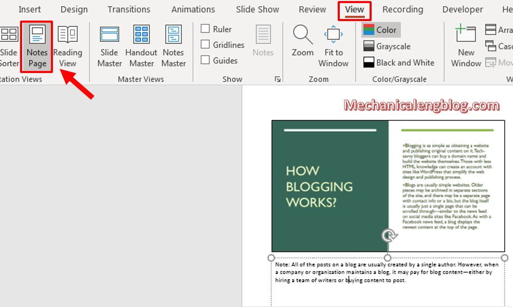 How To Add Notes To Powerpoint Mechanicaleng Blog
