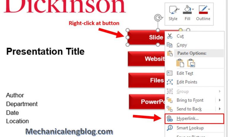 How to create Hyperlink in PowerPoint - Mechanicaleng blog